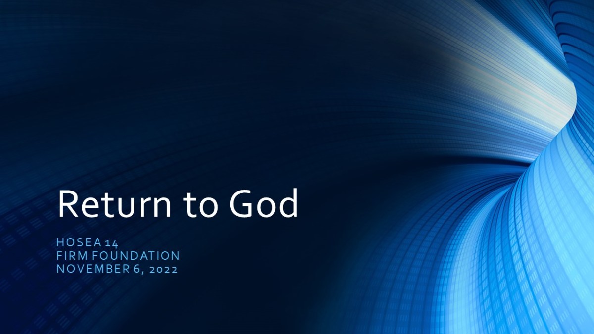 Return to God – Chasing the Wind